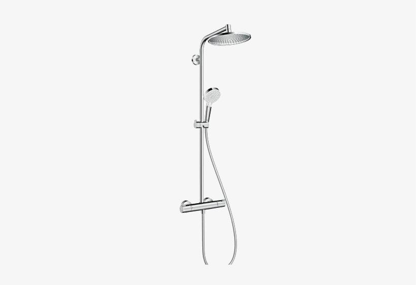 Shower Transparent Image - Hansgrohe Crometta S 240 1jet Shower System ...