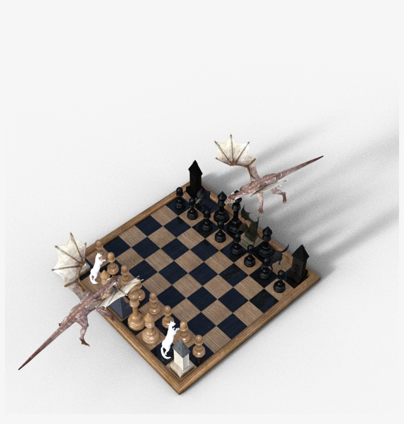 Chess Board Figures Dragons 1512376 - Chessboard - 2000x2000 PNG ...
