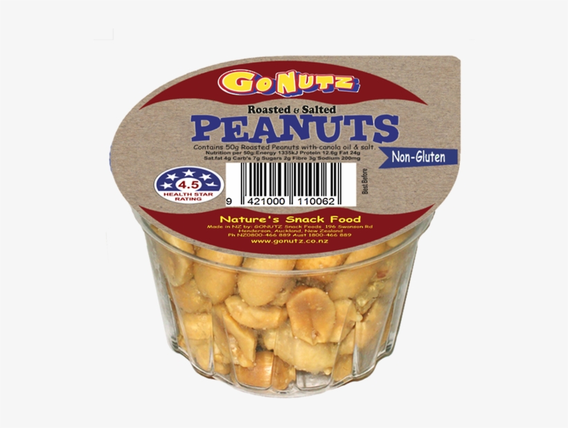 Peanuts Roasted Salted Tub 50g - Peanut - 550x546 PNG Download - PNGkit
