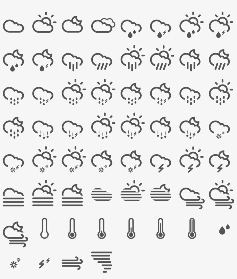 60 Free Weather Icons Icon Font, Icon Design, Ui Design, - Icon ...