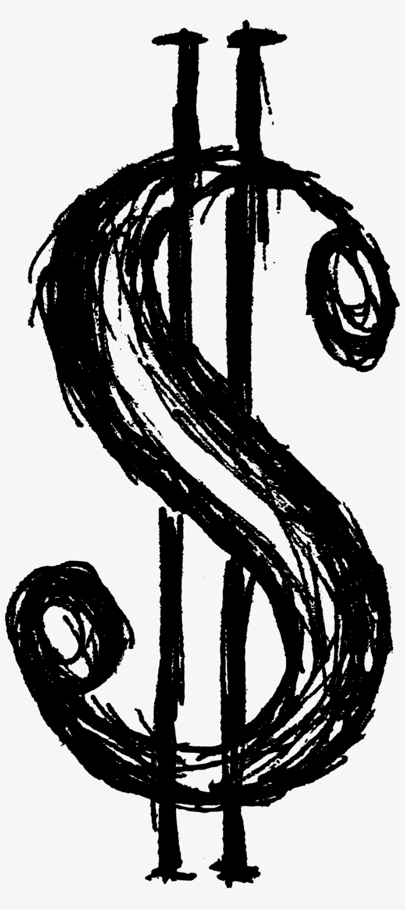 5 Dollar Sign Money Drawing - Dollar Sign Drawing Png - 911x2000 PNG ...
