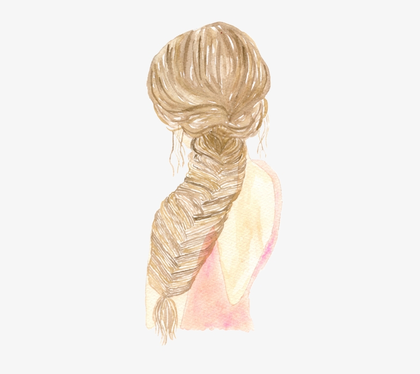 Fishtail Braid Drawing