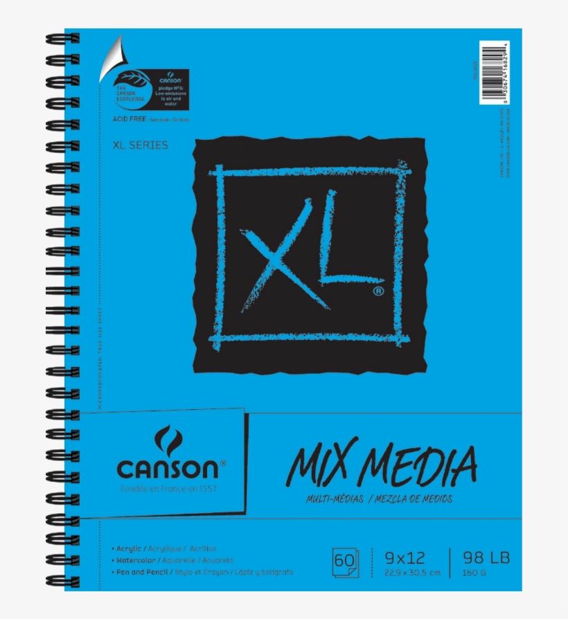 Canson Pad, Xl Multi Media 9 X 12 60sh Pp - Canson Mix Media - 850x850 ...