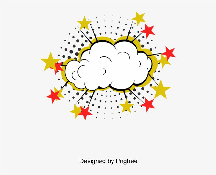 Vector Cloud Comics Explosion, Cloud Clipart, Vector, - Portable ...