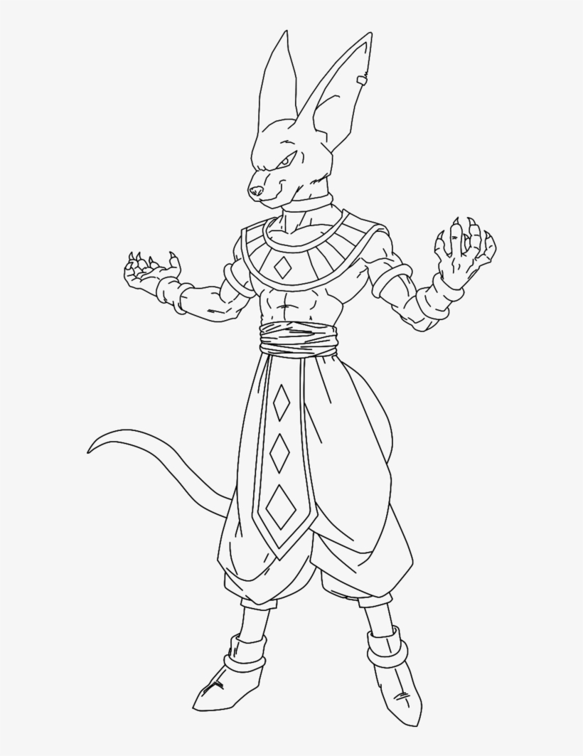 Beerus Lineart By Nassif9000 On Deviantart - Beerus Coloring Page ...
