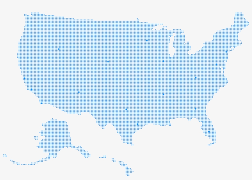 Usa-dottedmap - Map - 1246x842 PNG Download - PNGkit