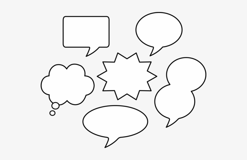 Set Of Blank Comic Speech Bubbles - Comic Book Bubbles - 550x453 PNG ...
