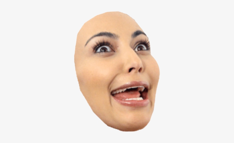 Download Transparent Super Crazy Face Kim Kardashian Icon Just For Your ...
