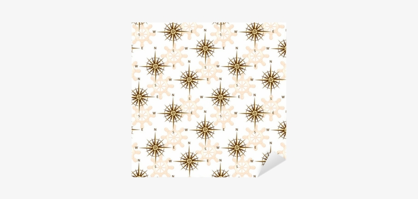 Vector Illustration Of The Seamless Compass Rose Isolated - Motif ...