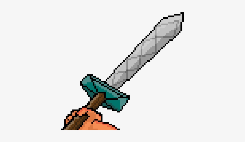 New Sword Pixel - Pixel First Person Png - 709x400 PNG Download - PNGkit