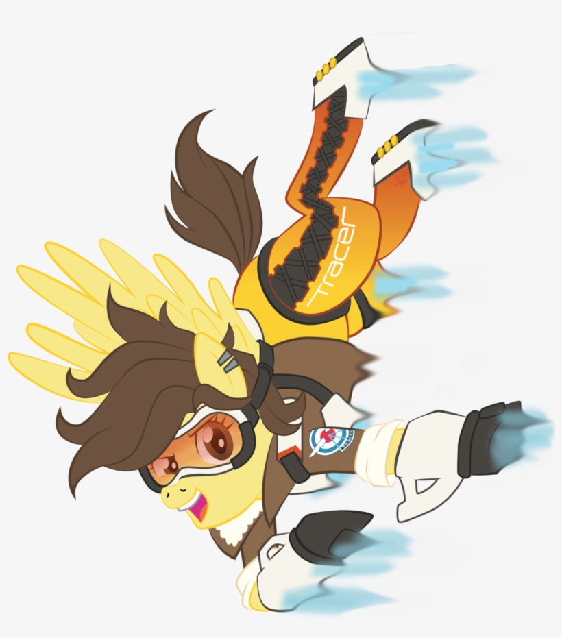 Violetfeatheroficial, Crossover, Overwatch, Ponified, - Tracer ...