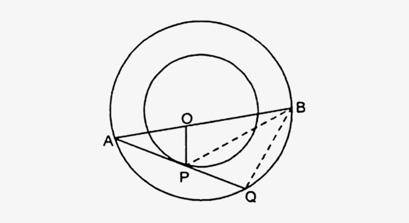 Ab Is A Diameter Of The Bigger Circle And Ap Is A Tangent - Circle - 407x368 PNG Download - PNGkit