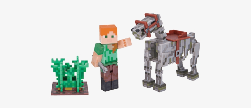 Minecraft Alex With Skeleton Horse - 600x600 PNG Download - PNGkit