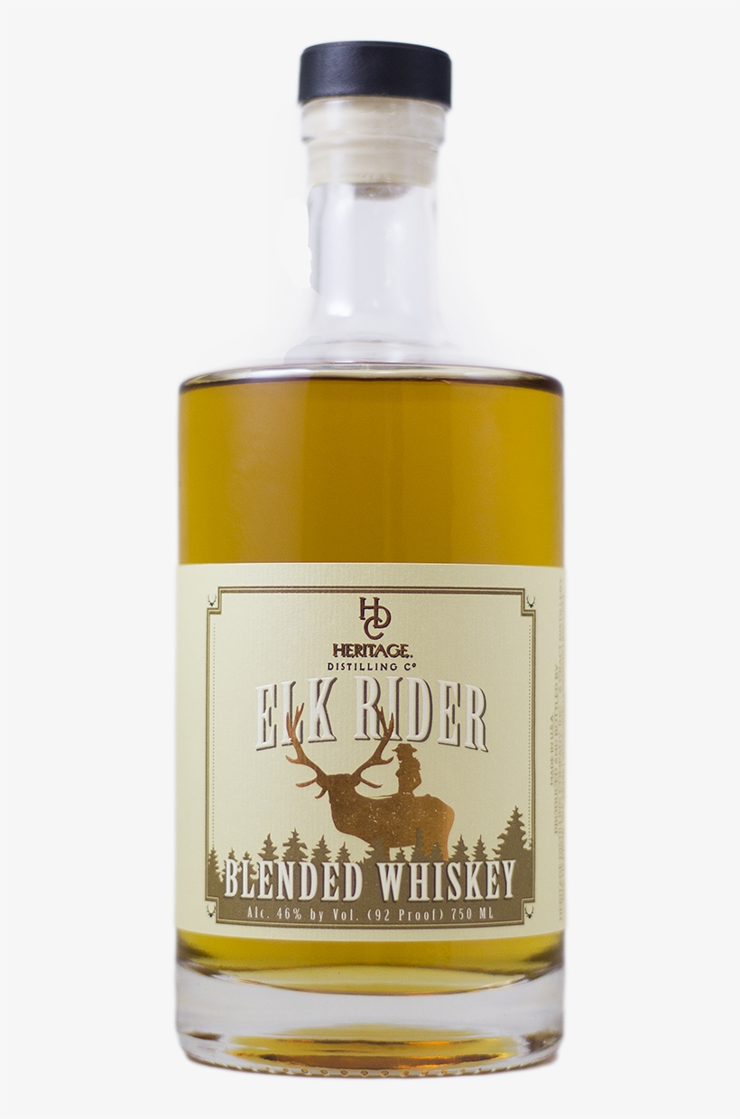 Elk Rider Blended Whiskey - Glass Bottle - 1020x1200 PNG Download - PNGkit