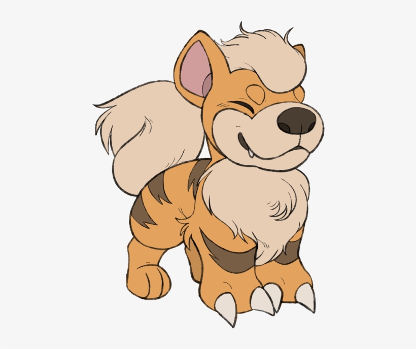 Growlithe - Cartoon - 604x643 PNG Download - PNGkit