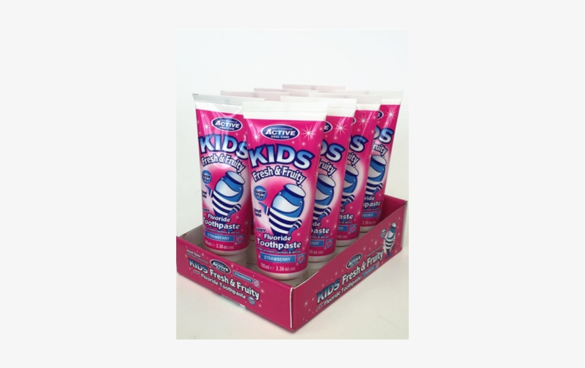 Download Transparent Active Kids Strawberry Toothpaste 100ml - Child ...