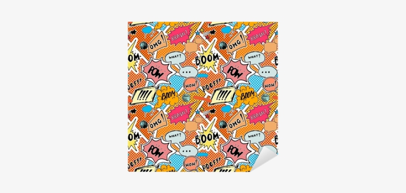 Seamless Pattern Background With Handdrawn Comic Book - Motif - 400x400 ...