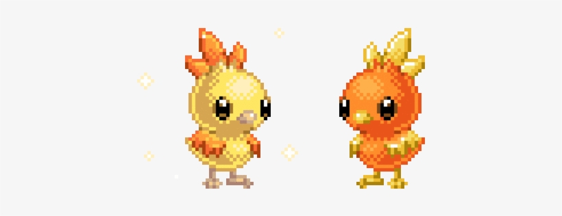 Updated 26 Jun - Torchic And Shiny Torchic - 500x250 PNG Download - PNGkit