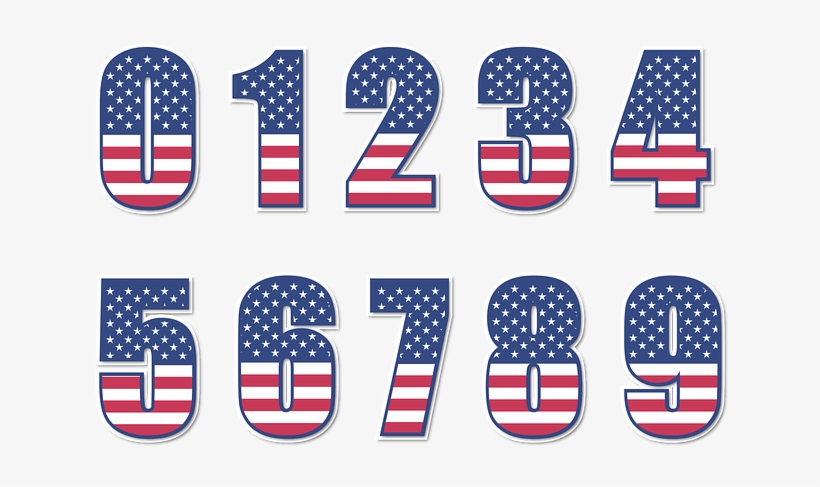 Usa Numbers Flag - 480x480 PNG Download - PNGkit