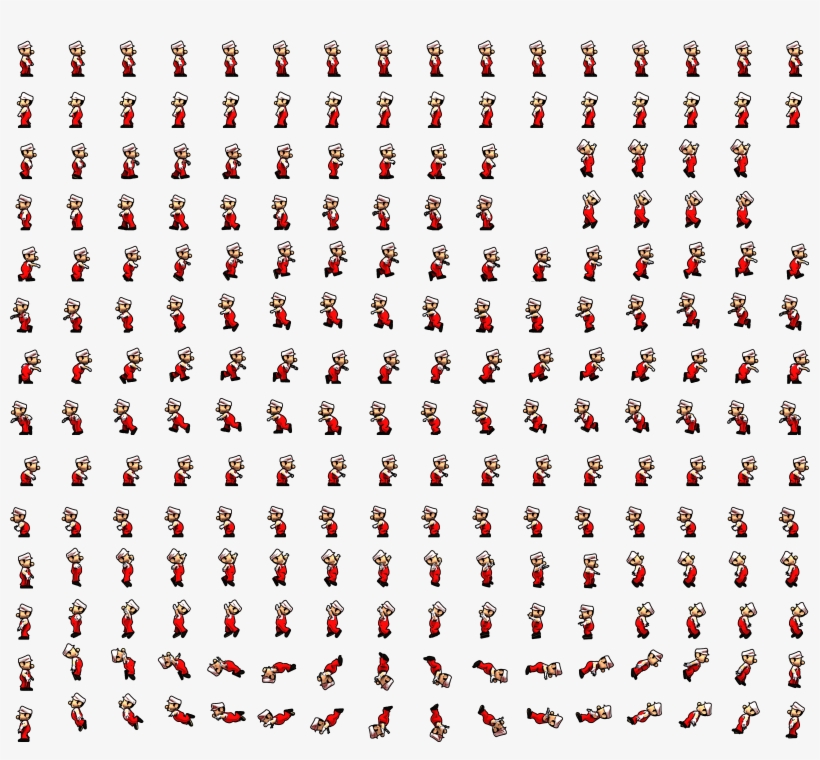 Download Transparent Mario Fire Animation Sprite Sheet Outlined ...