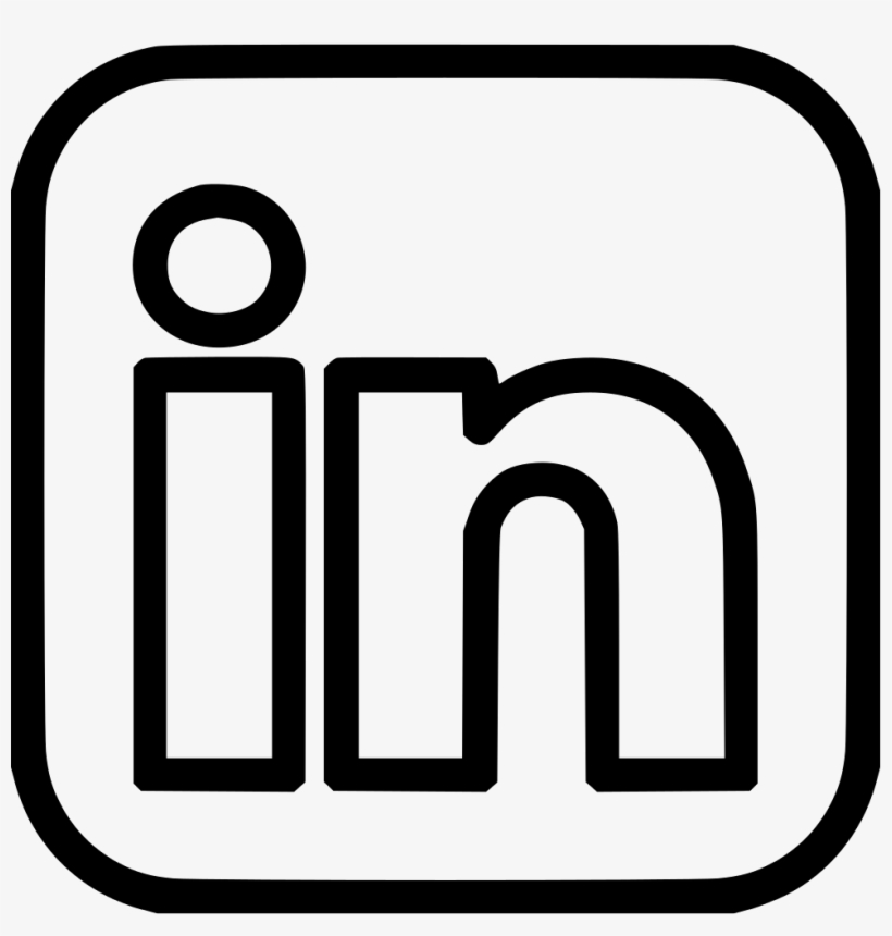 Download Transparent Linkedin Logo Black Png - Linkedin Icon Black And ...