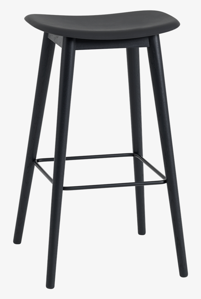 23650 Fiber Bar Stool Wood H75 Blackblack 1530530610 - Muuto Fibre ...