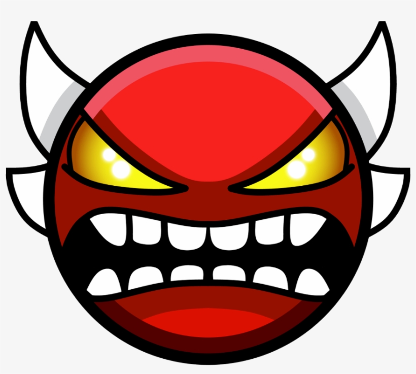 Insanedemon - Geometry Dash Demon Face - 465x406 PNG Download - PNGkit
