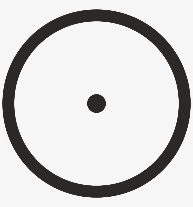 Circle With Central Point Free Vector - Straight Line Face Black And ...