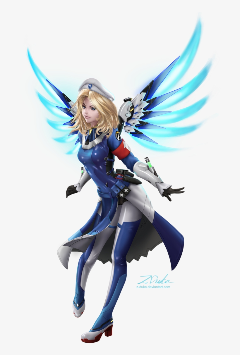 Mercy Render By Z-duke - Render Mercy - 698x1144 PNG Download - PNGkit