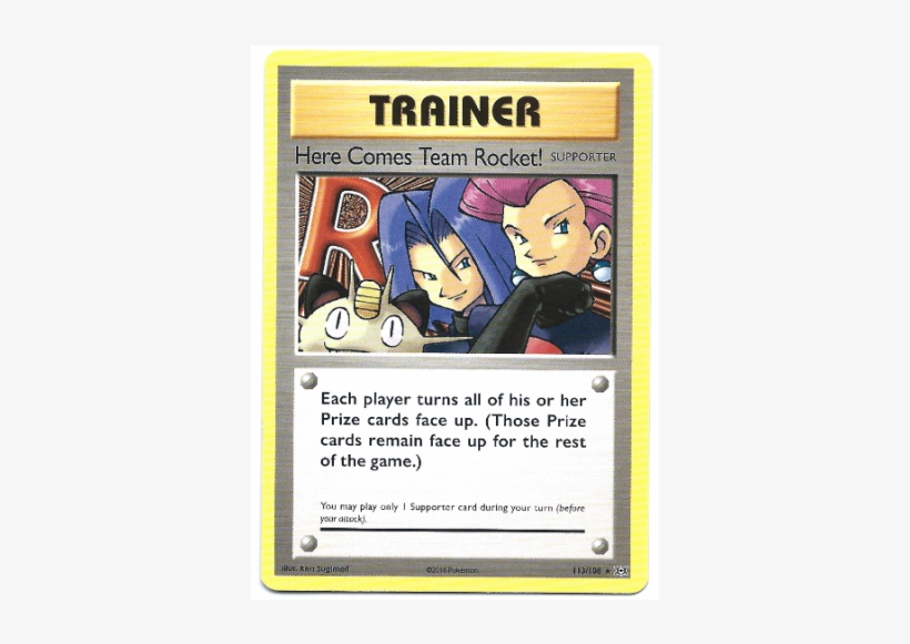 Here Comes Team Rocket Trainer Pokemon Card Xy Evolutions - 500x500 PNG ...