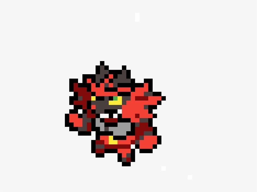 Incineroar 8 Bit - Floral Design - 1400x1400 PNG Download - PNGkit