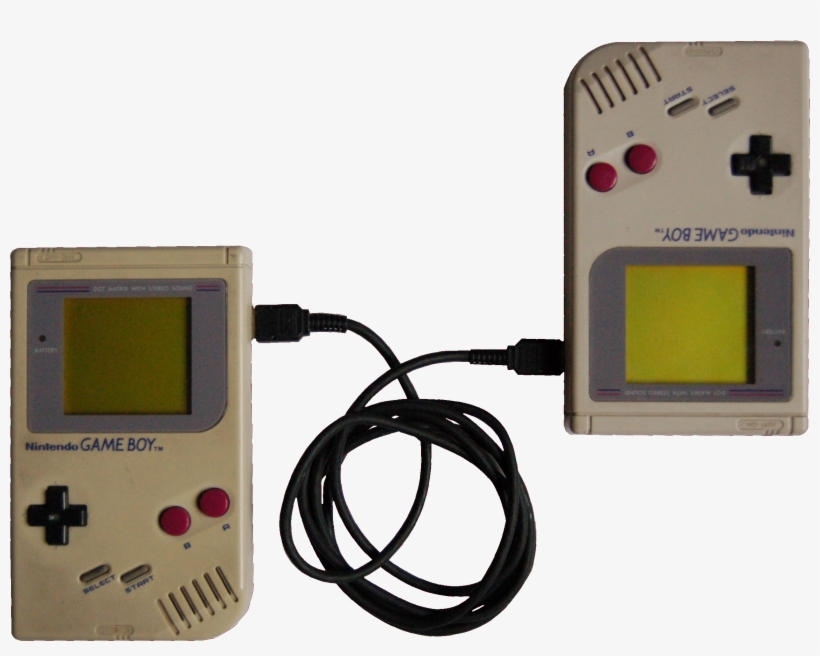 Two Gameboy With Wire - Nintendo Game Boy - Yellow - 2462x1903 PNG ...