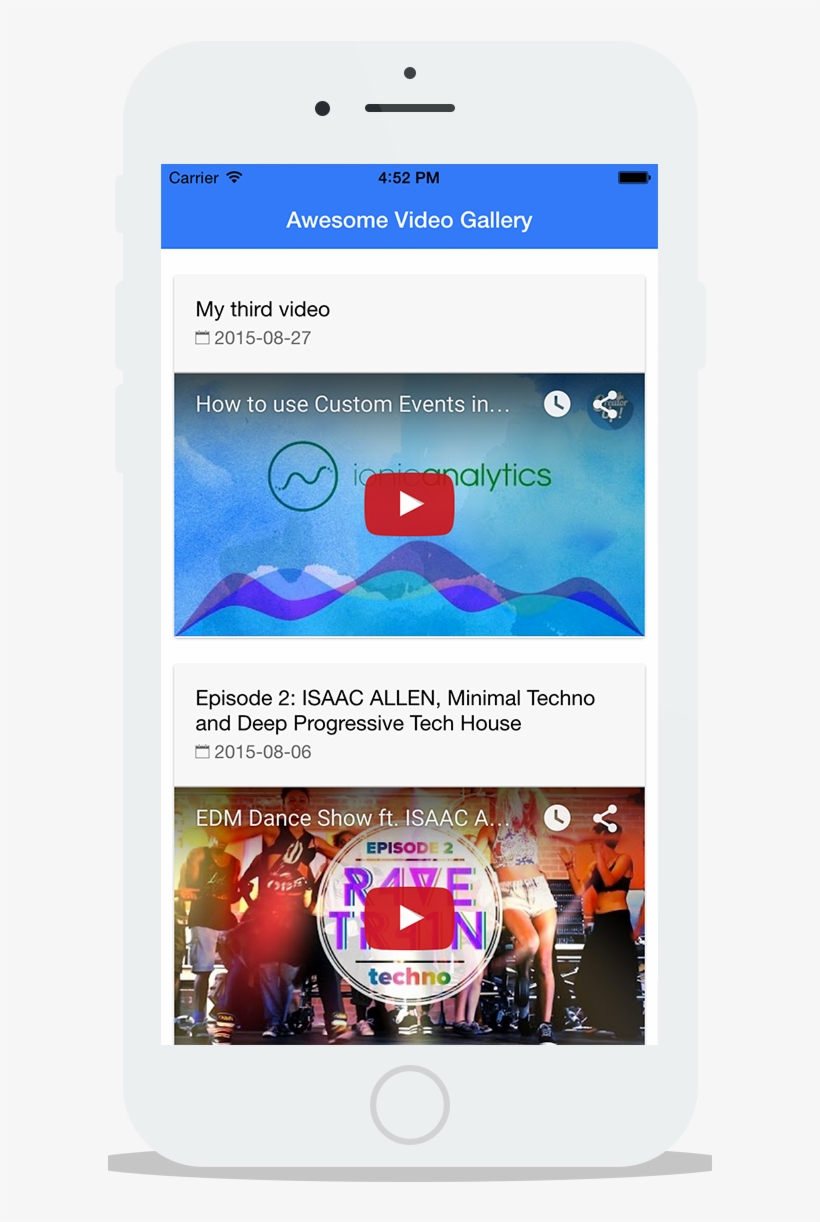 Ravetrain - Ionic Youtube Player - 604x1270 PNG Download - PNGkit