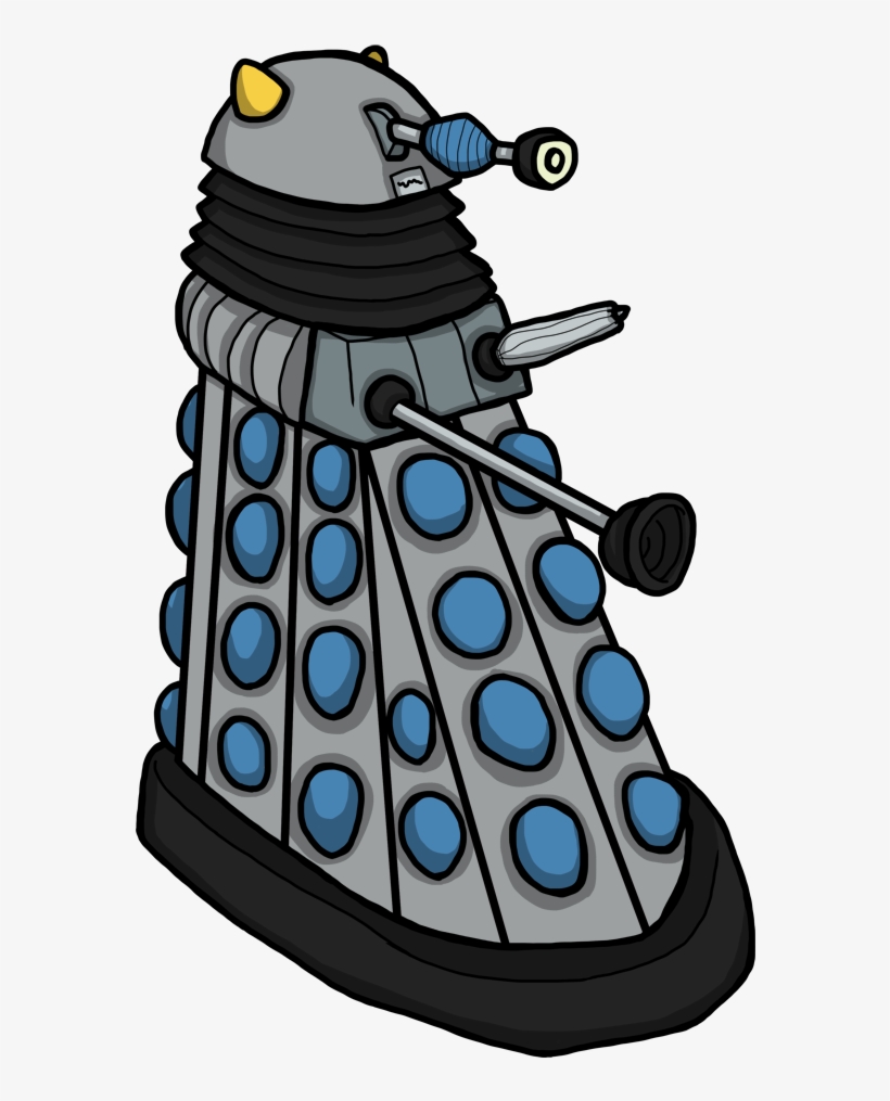 Dalek - Cartoon - 875x1000 PNG Download - PNGkit