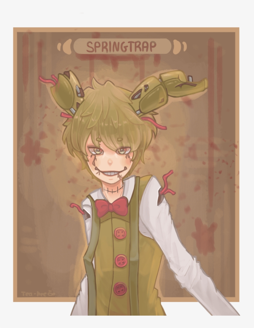 Springtrap By Tea-hee On Deviantart Springtrap Human, - Tea - 816x979 ...