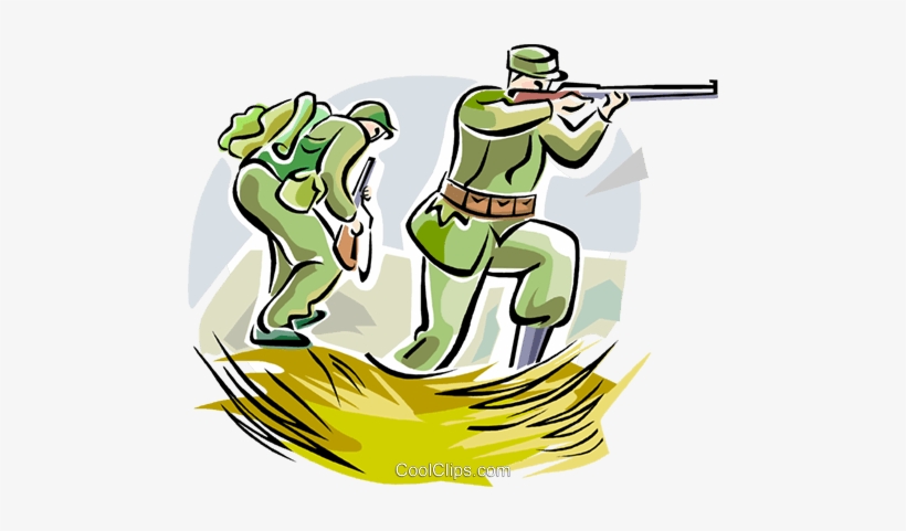 Ww1 Soldiers With Weapons Royalty Free Vector Clip - World War1 And 2 ...