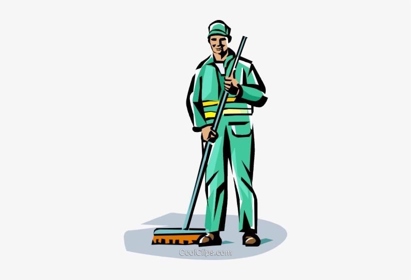 Janitor Royalty Free Vector Clip Art Illustration - Custodians Clipart ...