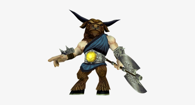 Mini-minotaur - Old - Wizard101 Minotaur - 418x365 PNG Download - PNGkit