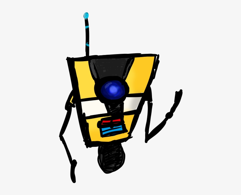 Claptrap By Alicenutter On Deviantart Png Black And - Drawing - 600x600 ...