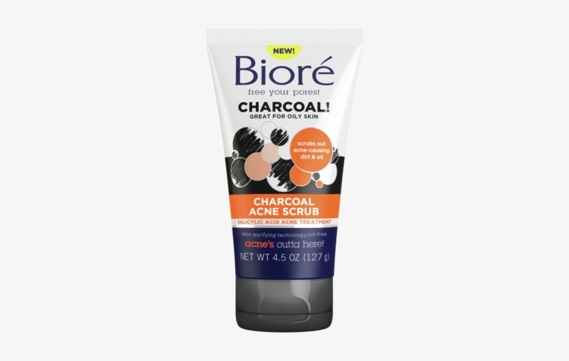 Acne's Outta Here - Biore Charcoal Acne Scrub - 480x480 PNG Download ...