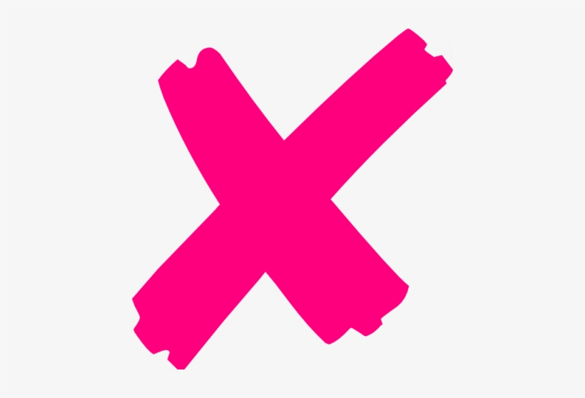 X Vector - Pink X Clip Art - 450x478 PNG Download - PNGkit