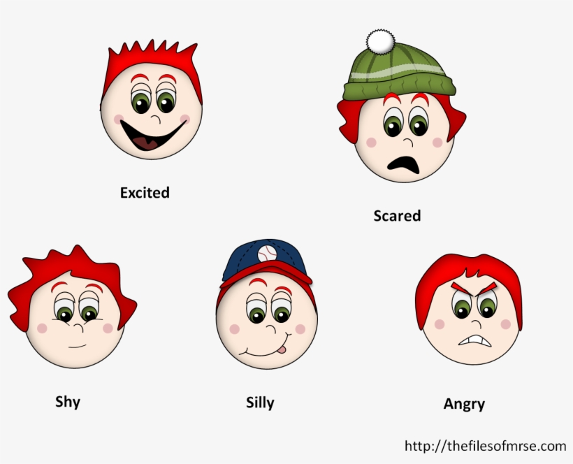 Boy Feeling Cards - Emotion Faces Clipart - 1422x1060 PNG Download - PNGkit