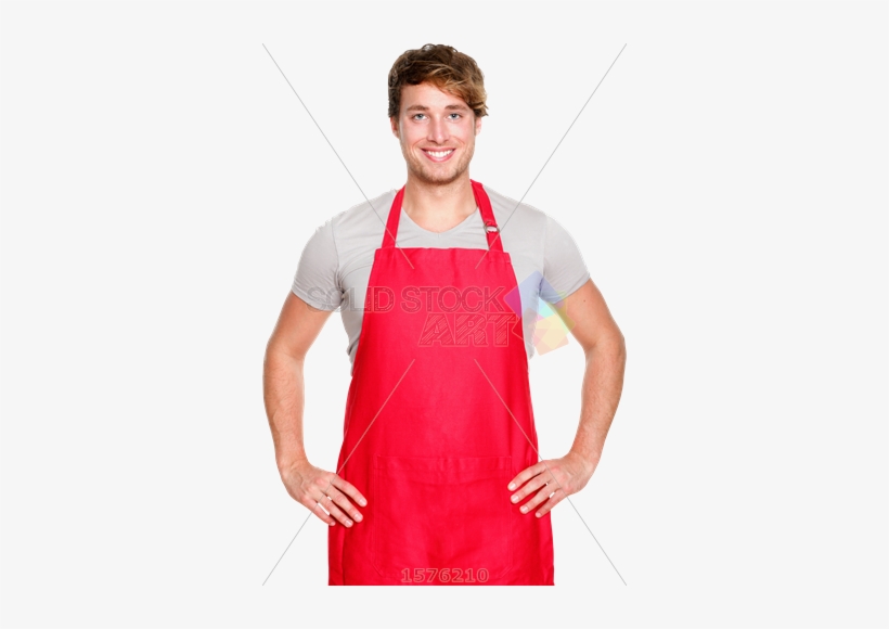 Stock Photo Of Handsome Brunet Asian Man Arms Akimbo - Mkr Apron ...