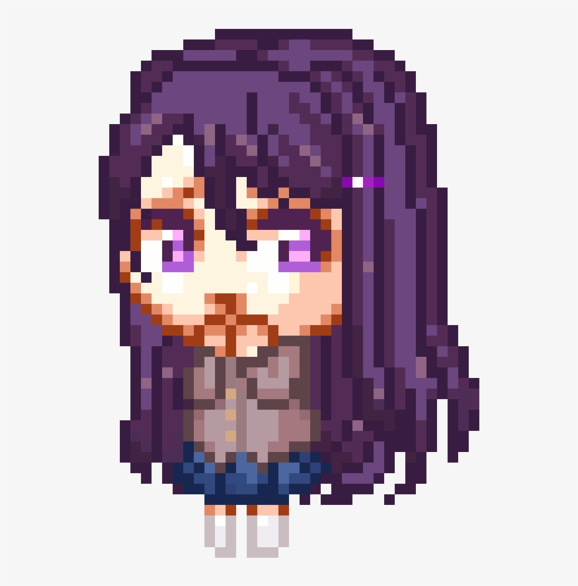 I Made A Yuri Pixel Art - Doki Doki Yuri Pixel Art - 1125x1125 PNG ...