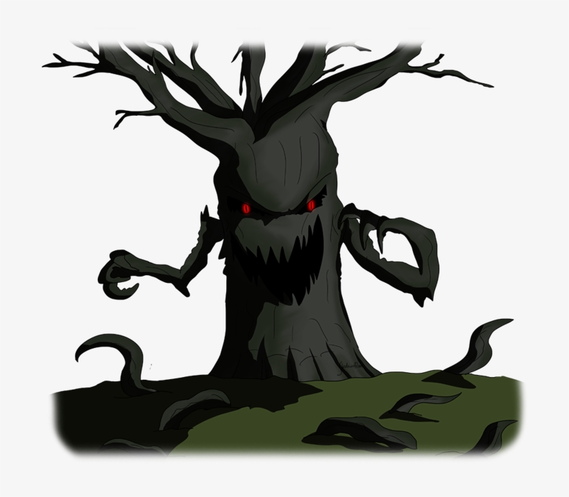 Haunted Tree By Shadowolfozo - Digital Art - 700x637 PNG Download - PNGkit