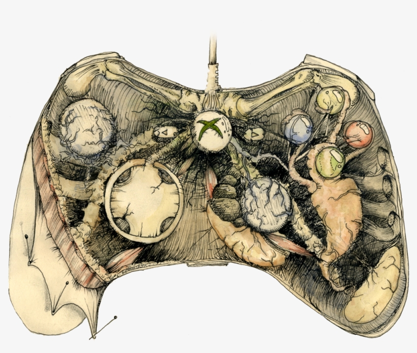 Controller Anatomy - Drawing And Game Designer - 1000x798 PNG Download ...