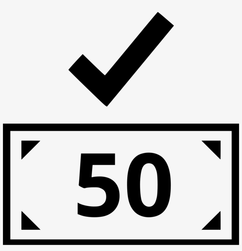Fifty Dollar Bill Check Mark Ok Good Comments - Text - 980x972 PNG ...