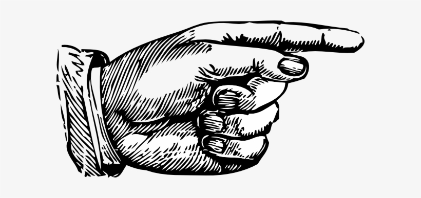 Hand Arrow Clip Art - Pointer Finger Transparent - 600x307 PNG Download ...