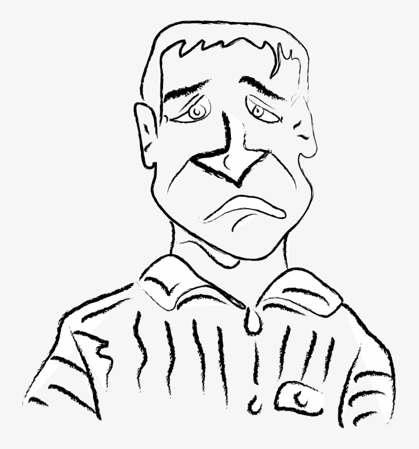 Depressed Cartoon Man