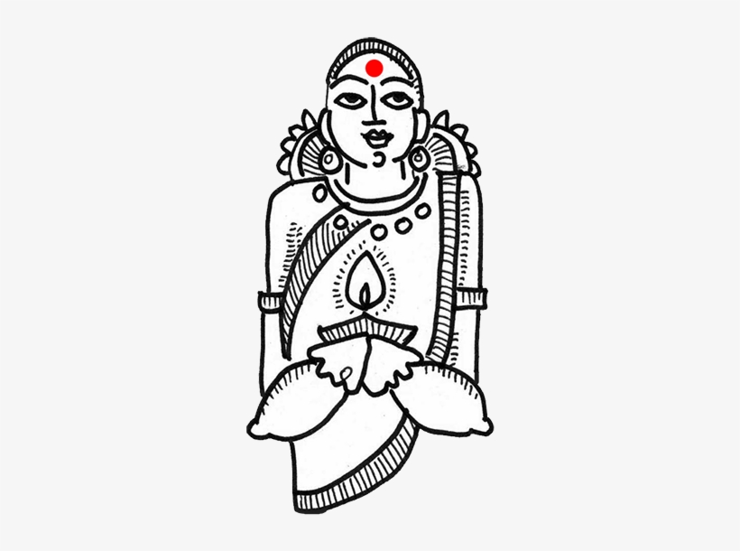 Durga Drawing Maa - Devdutt Pattanaik Illustrations - 300x563 PNG ...